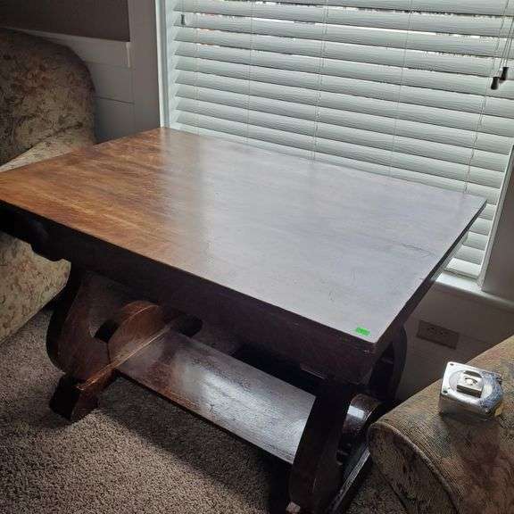 Wooden Library Table 42 Inches X 28 Tall Oak Library Table - Metzger ...