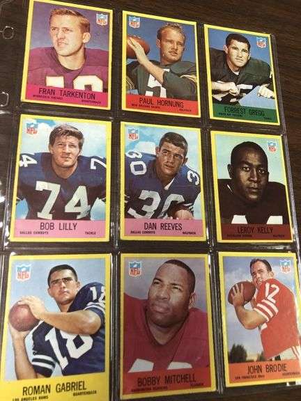 1967 Philadelphia Football Cards (9) - Metzger Property Services LLC
