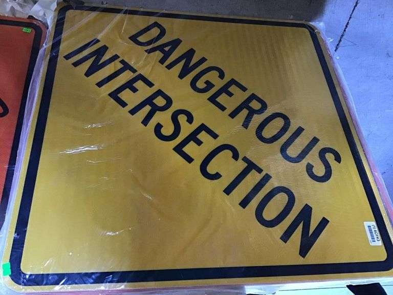 Dangerous Intersection Sign 30” X 30” - Metzger Property Services LLC