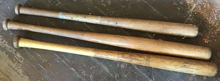 3 Vintage Wooden Baseball Bats - Metzger Property Services LLC