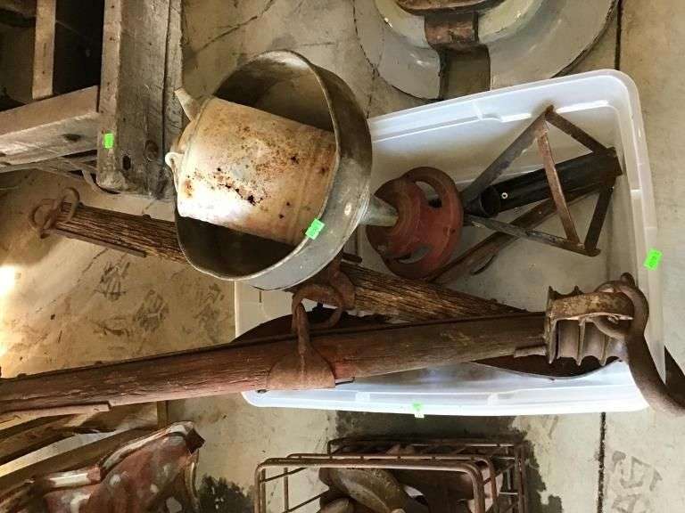 Wood Yokes Block And Tackle Pulley And Jack Stand - Metzger Property ...