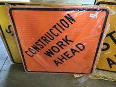 Construction Work Ahead Sign 30” X 30” - Metzger Property Services LLC