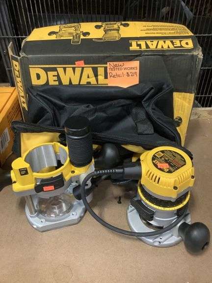 Dewalt 2-1/4 HP EVS fixed base/plunge router combo kit - Metzger ...