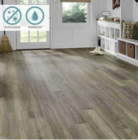 1 Case Pergo Defense+ 7.5 In. W Classic W WeatheredPine Antimicrobial ...