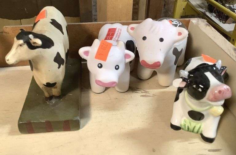 Cow Figurine And Advertisement Rubber Cows - Metzger Property Services LLC