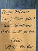 1 Case Pergo Defense+ 7.5 In. W Classic W WeatheredPine Antimicrobial Click Lock Luxury Vinyl ...
