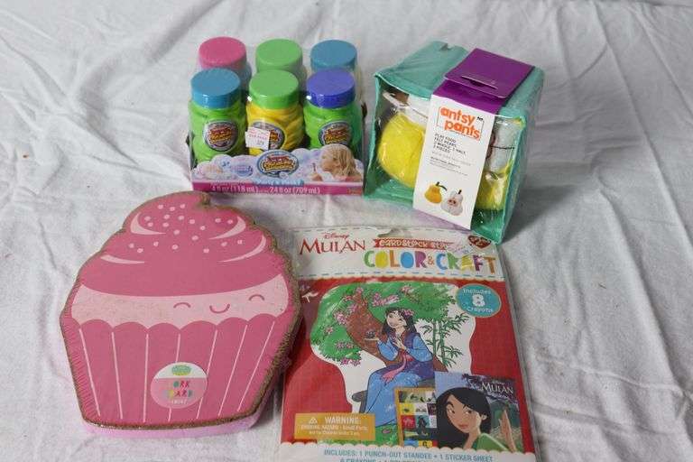 Disney Mulan Princess doll, Disney color craft kit, cupcake cork board ...