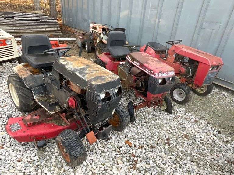 3 wheel horse riding lawnmowers with mower decks for parts or repair ...