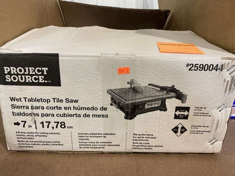 Project source wet table top tile saw 7 in. - Metzger Property Services LLC