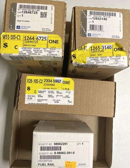 Assorted Gm Parts Including Fuel Injection manifold GM #12646725 ...