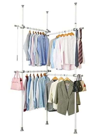 Double Clothing Rack, Adjustable Clothing Racks for Hanging Clothes ...
