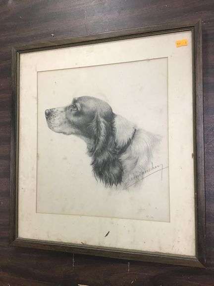 Signed and numbered dog etching - Metzger Property Services LLC