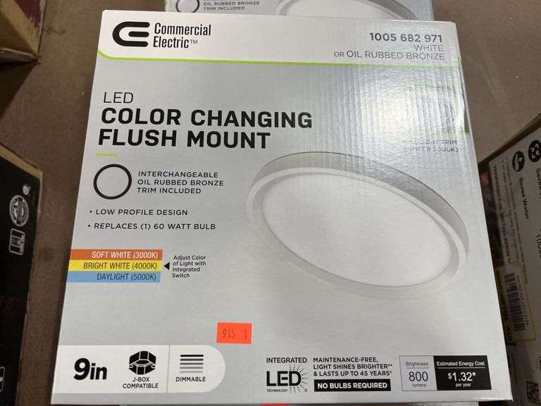 LED color change flush mount 9 in light - Metzger Property Services LLC