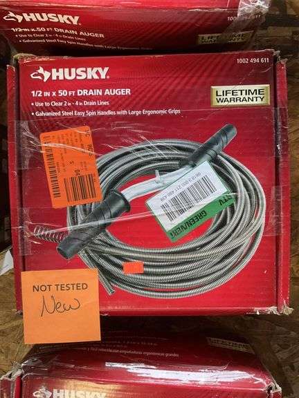 Husky 1/2 in. x 50 ft. Drain auger - Metzger Property Services LLC