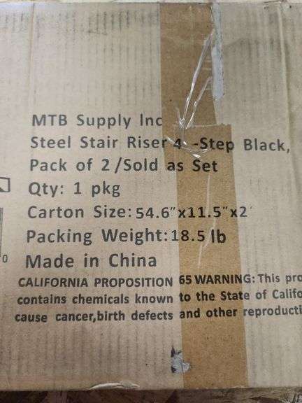 MTB Steel Stair Step Riser - 4 Step for Deck Height 35 Inches Stair ...