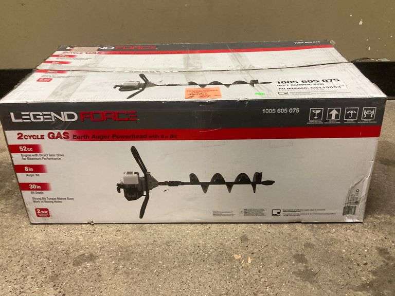 Legend Force 52 cc 2-Cycle Gas Powered 1-Man Earth Auger with 8 in. Bit ...