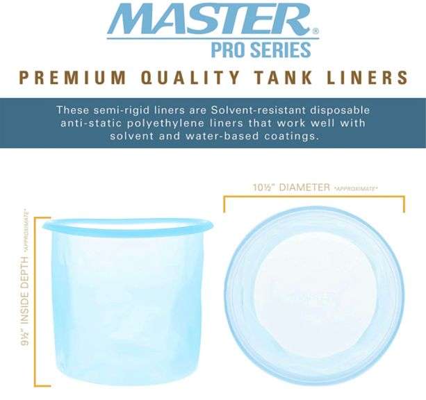 Master Pro 2.8 Gallon Paint Pressure Pot Tank Liners, Pack of 48 ...