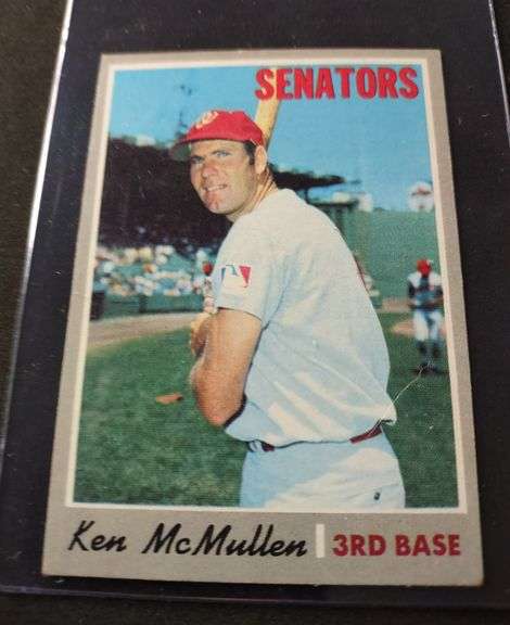 1 Ken McMullen 3rd Base Senators Baseball Card - Metzger Property ...