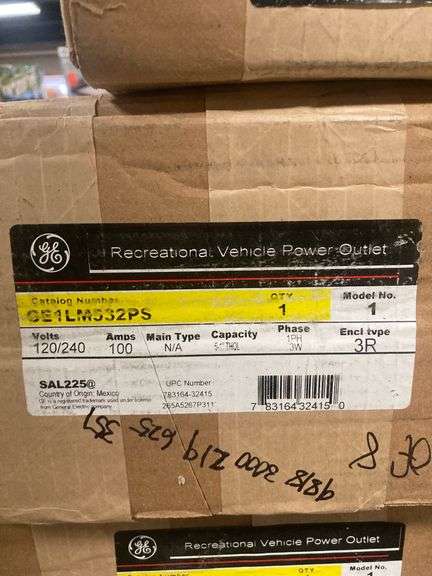 GE Metered RV Pad Mount Pedestal with 50 Amp and 30 Amp RV Receptacles ...