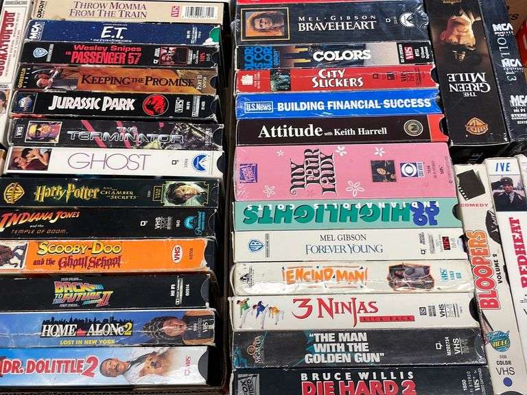 Assorted VHS tapes- 2 boxes - Metzger Property Services LLC