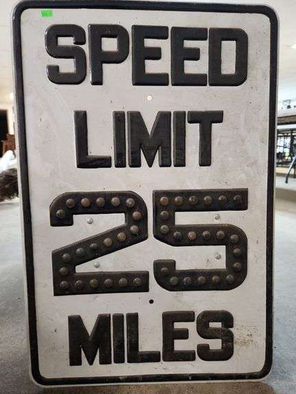 20" x 30" porcelain reflector speed limit sign - Metzger Property ...
