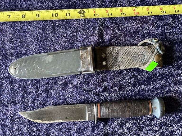 US Navy MK1 Knife with Scabbard - Metzger Property Services LLC