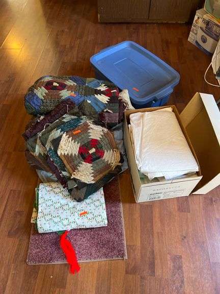 Assorted blankets, Materials, Quilting materials - Metzger Property ...
