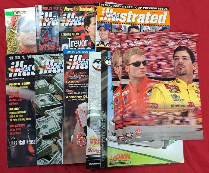 Dale Earnhardt Jr. posters (2) & RCCA ELITE & NASCAR magazines ...