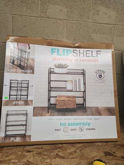 Flip shelf lightweight shelving unit 26.75"W x 12"D x 30.5"H - Metzger ...