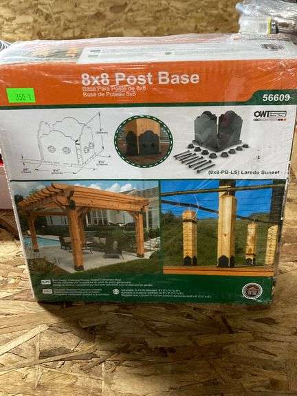 OZCO 56609 Laredo Sunset 8x8 Post Base Kit, (1 per Pack) - Metzger ...