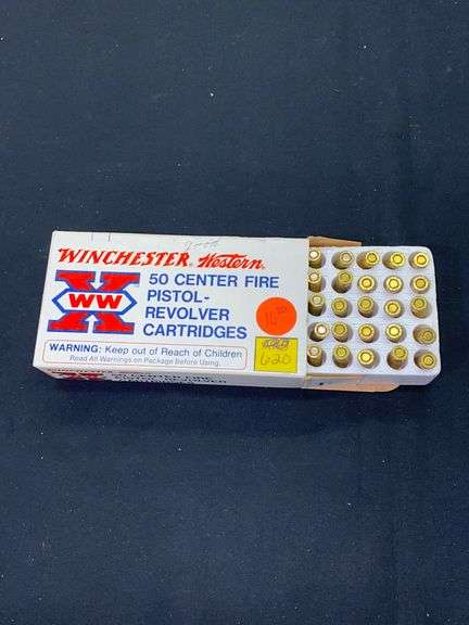 50 centerfire pistol revolver cartridges by Winchester - Metzger ...