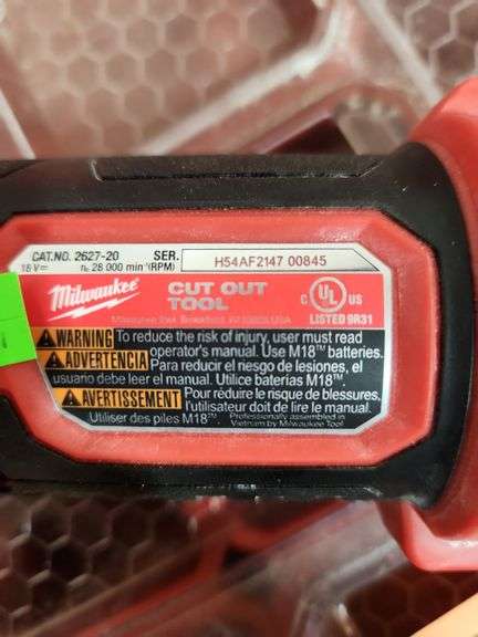 Milwaukee M18 cut off tool 2627-20 tool only - Metzger Property ...
