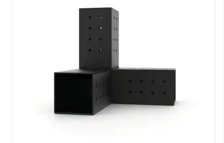 TOJA GRID TRIO 3 Arm Pergola Corner Bracket for 4x4 Wood Posts (2-Pack ...