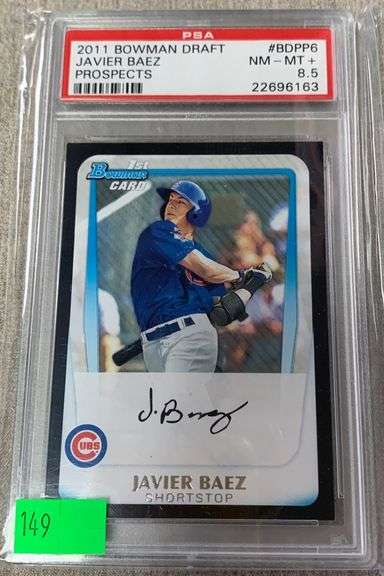 Graded 2011 Bowman Draft Javier Baez Prospects Card - Metzger Property ...