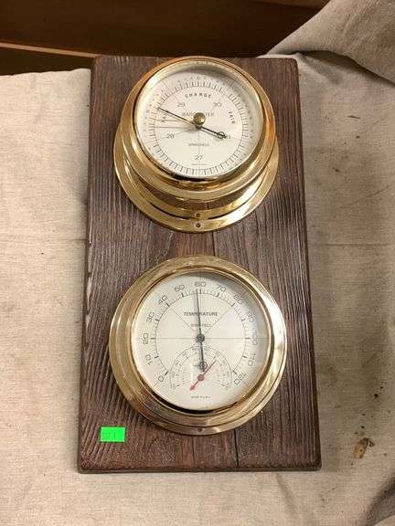Thermometer & Barometer wall hanging - Metzger Property Services LLC