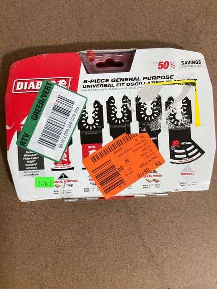 Diablo 5pc General Purpose Universal Fit Oscillating Blade Set ...