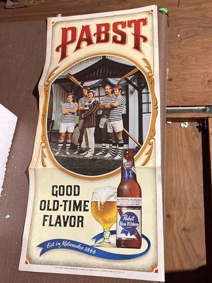 3 Pabst Blue Ribbon posters 24x12 - Metzger Property Services LLC