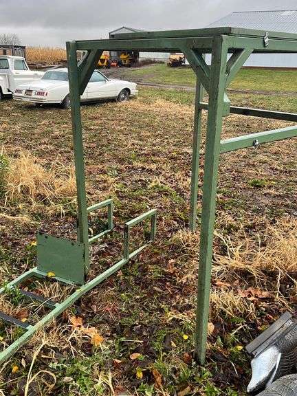 Steel frame with platform , 52” x 50” x 71” tall , Metal stand ladder ...