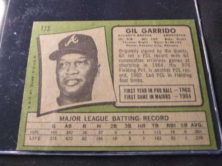 1 Gil Garrido Braves Shortstop TCG Baseball Card - Metzger Property ...