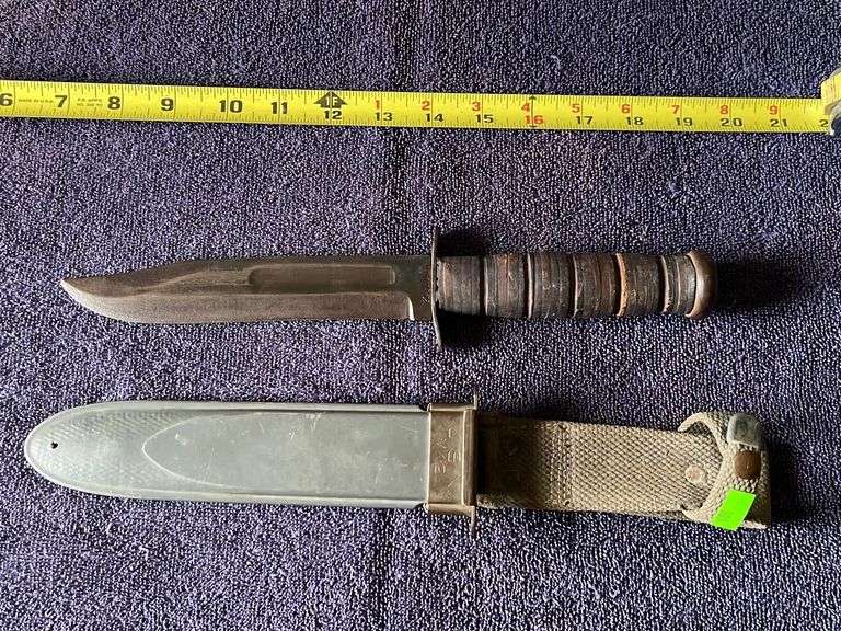 US Navy Ka-Bar MK2 knife with Scabbard - Metzger Property Services LLC