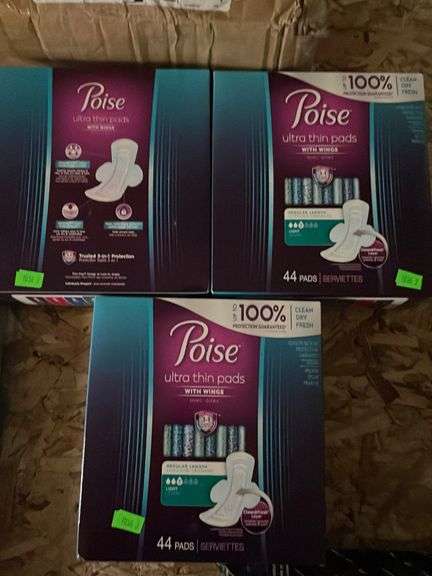 3x Boxes Poise Ultra Thin Pads with Wings - Metzger Property Services LLC