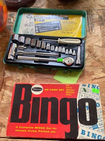 Bingo game and 21-piece ratchet socket set by Kmart - Metzger Property ...
