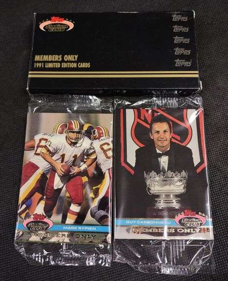 2 Sealed Packs and Box Topps Stadium Club Members Only 1991 Limited ...