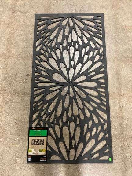 Peak Product 48 in. W x 24 in. H Starburst Black Plastic Decorative ...