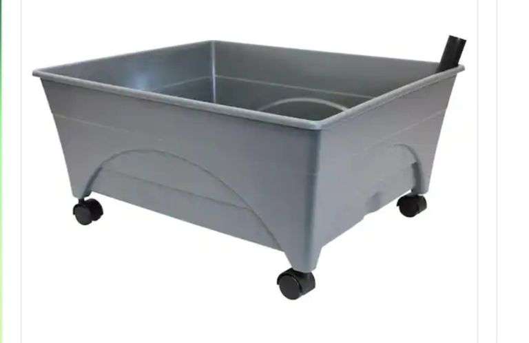 CITY PICKERS 24.5 in. x 20.5 in. Charcoal Gray Plastic Patio Raised ...
