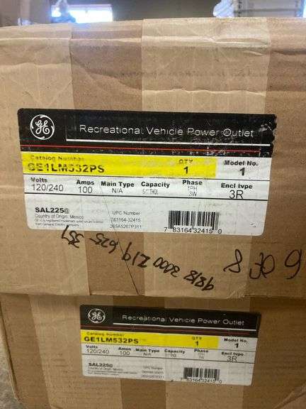 GE RV Pad Mount Pedestal with 50 Amp and 30 Amp RV Receptacles and 20 ...