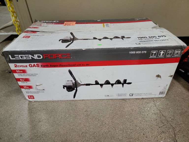 Legend Force 2 cycle gas Earth Auger Powerhead with 8" bit, bad pull ...
