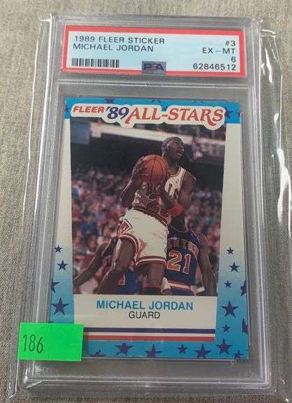 Graded 1989 Michael Jordan Fleer Sticker Card - Metzger Property ...