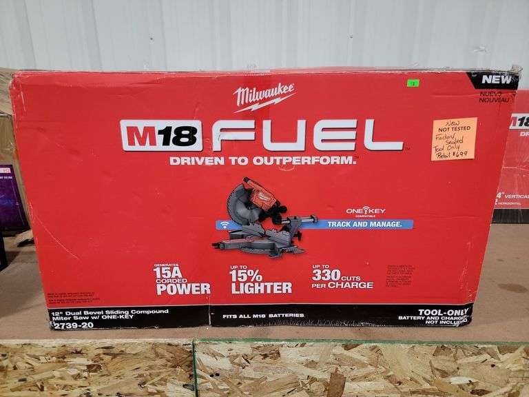 Milwaukee M18 FUEL 18V Lithium-Ion Brushless Cordless 12 in. Dual Bevel ...