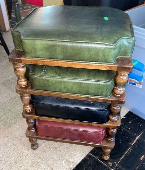 Stacking upolstered footstools - Metzger Property Services LLC